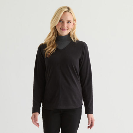 Click here for St. Johns Bay Womens V Neck Polar Fleece Long Slee... prices