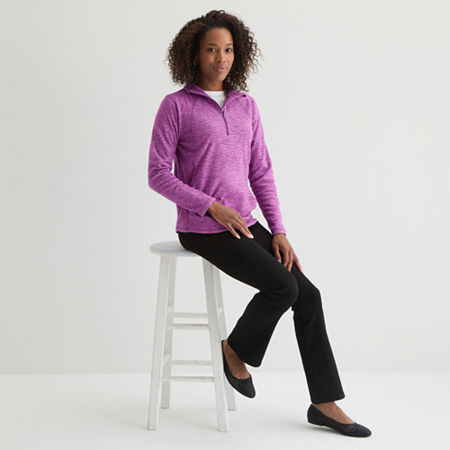 Click here for St. Johns Bay Womens Mock Neck Long Sleeve Quarter... prices