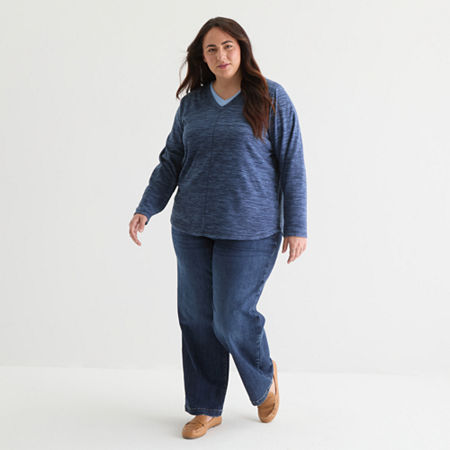 Click here for St. Johns Bay Womens Polar Fleece V Neck Long Slee... prices