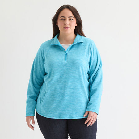 Click here for St. Johns Bay Womens 1/4 Zip Polar Fleece Long Sle... prices