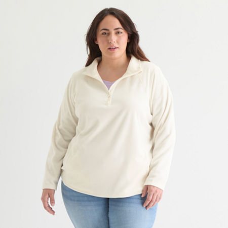 Click here for St. Johns Bay Womens 1/4 Zip Polar Fleece Long Sle... prices