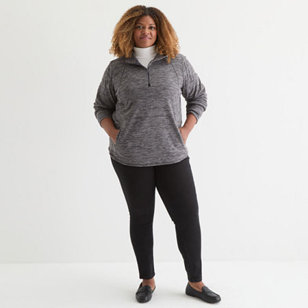 Click here for St. Johns Bay Womens 1/4 Zip Polar Fleece Long Sle... prices