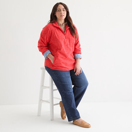 Click here for St. Johns Bay Womens 1/4 Zip Polar Fleece Long Sle... prices