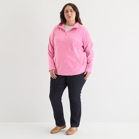 Click here for St. Johns Bay Womens 1/4 Zip Polar Fleece Long Sle... prices