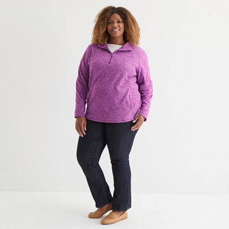 Click here for St. Johns Bay Womens 1/4 Zip Polar Fleece Long Sle... prices