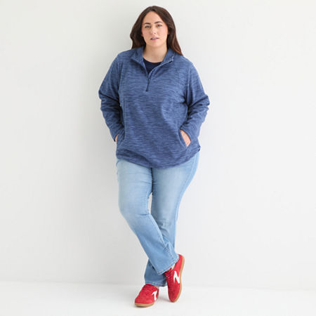 Click here for St. Johns Bay Womens 1/4 Zip Polar Fleece Long Sle... prices