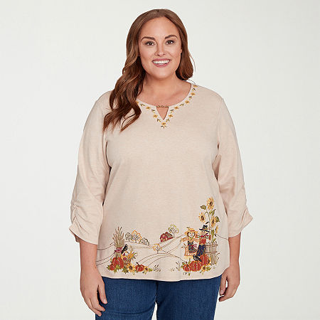 Click here for Alfred Dunner Classics Womens Crew Neck 3/4 Sleeve... prices