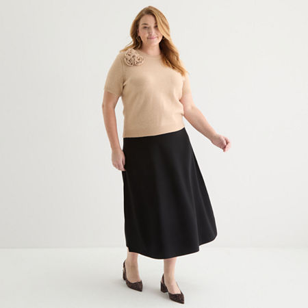 Click here for Liz Claiborne Womens Midi Plus Flared Skirt  2x  B... prices