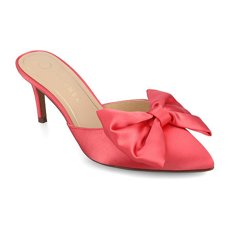 Journee Collection Womens Tiarra Bow Heels - Coral