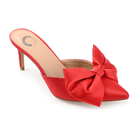 Click here for Journee Collection Womens Tiarra Bow Heels - Red prices