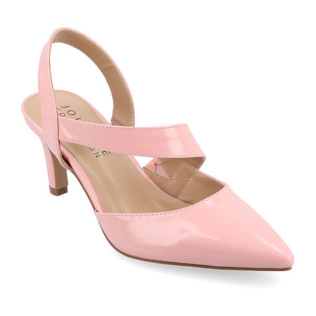 Journee Collection Womens Scarlett Asymmetrical Pointed Toe Pumps - Pink