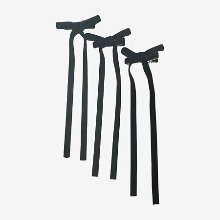 Click here for Bijoux Bar Black Velvet Bow 3-pc. Hair Bow  One Si... prices