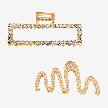 Click here for Bijoux Bar Rhinestone 2-pc. Hair Clip  One Size  Y... prices