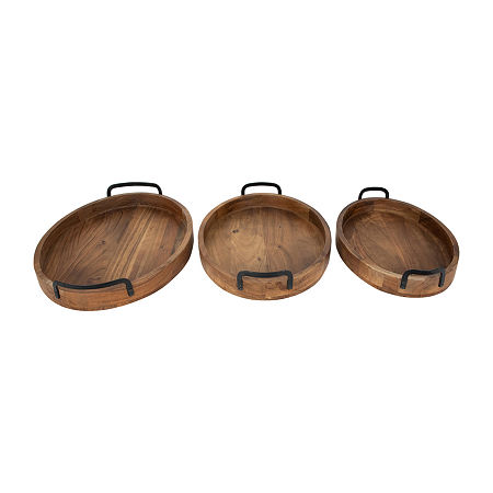 Click here for Northlight Acacia Wood With Metal Handles 3-pc. De... prices