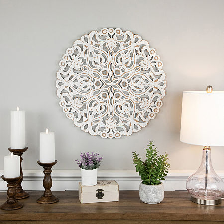 Click here for Northlight Round Damask Wall Art Set  One Size  Wh... prices