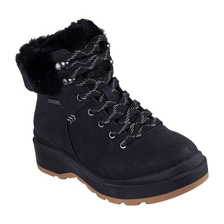 Click here for Skechers Womens Park City Flat Heel Lace Up Boots... prices