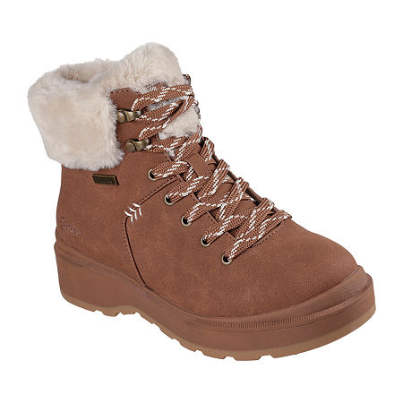 Click here for Skechers Womens Park City Flat Heel Lace Up Boots... prices