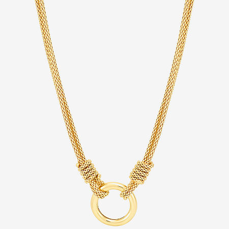 Click here for Womens 14K Gold Over Silver Circle Round 16 Inch P... prices