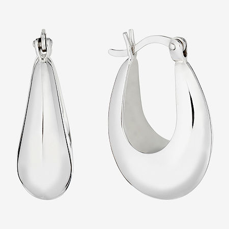 Click here for Womens Sterling Silver 22.8mm Hoop Earrings  One S... prices