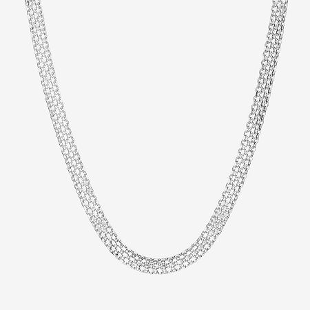 Click here for Athra Sterling Silver 18 Inch Solid Bismark Chain... prices