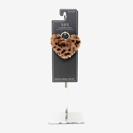 Click here for Collection Xiix Faux Fur Leopard Heart Bag Charm... prices