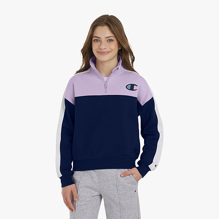 Click here for Girls (7-16) Champion(R) 1/4 Zip Color Block Sweat... prices