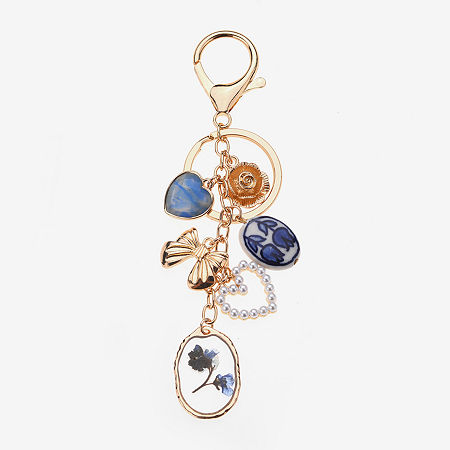 Click here for Arizona Bow Flower Heart Bag Charm  One Size  Blue prices