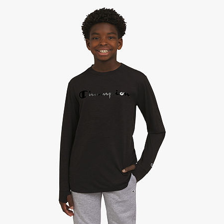 Click here for Champion Big Kid Boys Crew Neck Long Sleeve Regula... prices