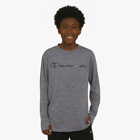 Click here for Champion Big Kid Boys Crew Neck Long Sleeve Regula... prices
