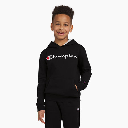 Click here for Champion Big Boys Signature Pullover Hoodie - Blac... prices