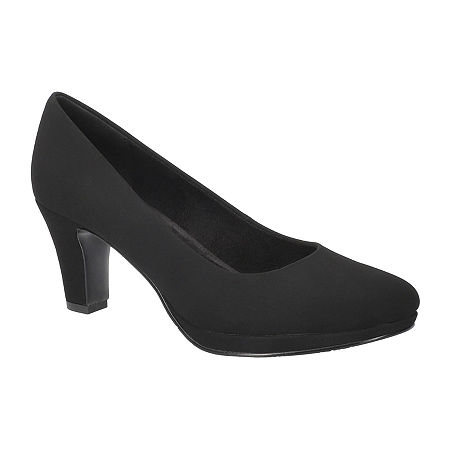 Easy Street Womens Equinox Platform Slip-On Pumps - Black Lamy