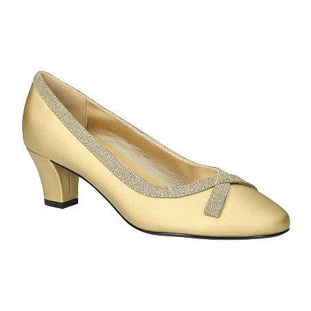 Easy Street Kata Womens Stiletto Heel Pumps  12 Medium  Yellow