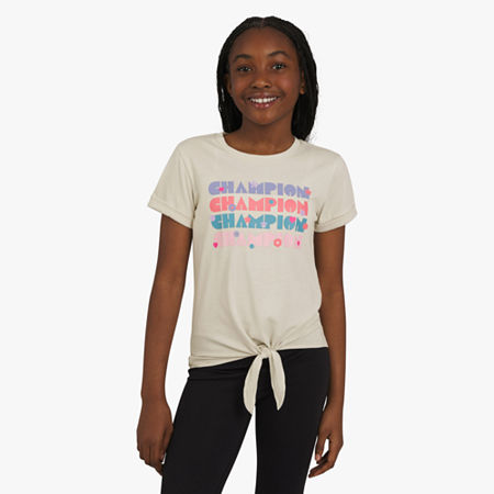 Click here for Girls (7-16) Champion(R) Solid Mixed Icon Tie Fron... prices