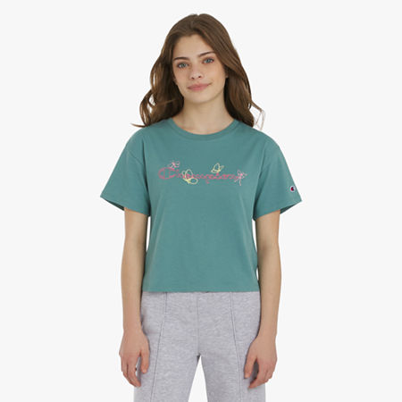 Click here for Champion Big Kid Girls Crew Neck Short Sleeve Loos... prices