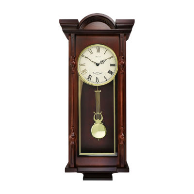 Bedford Clock Collection Grand 31" Chiming Pendulum Antique Mahogany ...