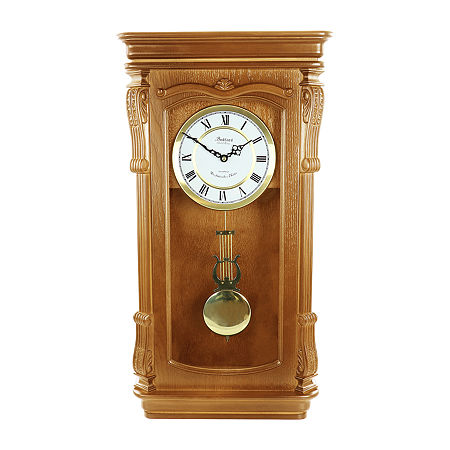 Click here for Bedford Clock Collection Golden Oak Chiming Pendul... prices