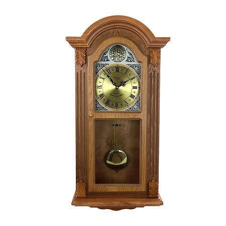 Click here for Bedford Clock Collection Honey Oak Chiming Pendulu... prices