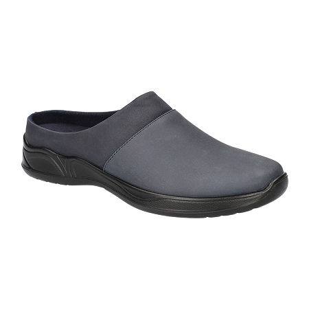 Easy Street Womens Janalee Comfort Mules Flats - Navy