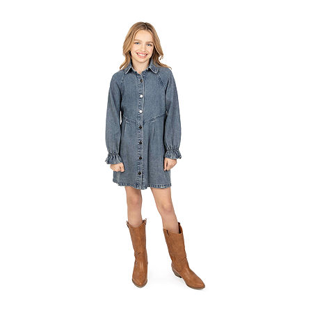 Click here for Speechless Big Kid Girls Long Sleeve Shirt Dress... prices