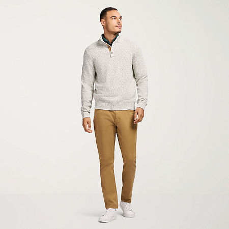 Click here for IZOD Button Mock Mens Long Sleeve Pullover Sweater... prices