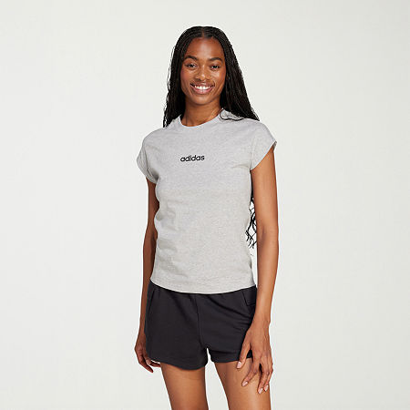Click here for adidas Womens Essentials Linear Cotton T-Shirt - G... prices
