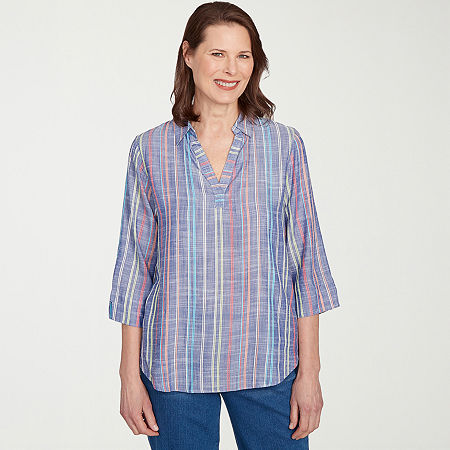 Click here for Alfred Dunner El Paso Womens 3/4 Sleeve Blouse  Pe... prices