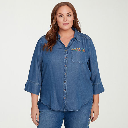 Click here for Alfred Dunner El Paso Womens Plus Cuffed 3/4 Sleev... prices