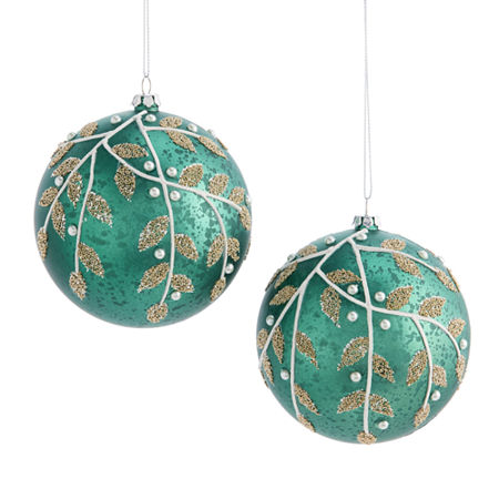 Click here for North Pole Trading Co. Green Leaf And Pearl Ball S... prices