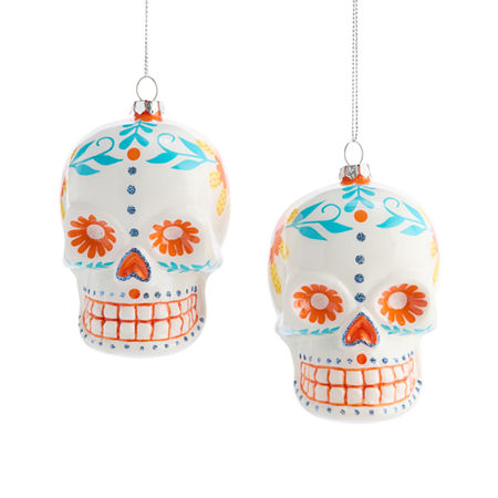 Click here for North Pole Trading Co. Skull Set 2-pc. Christmas O... prices