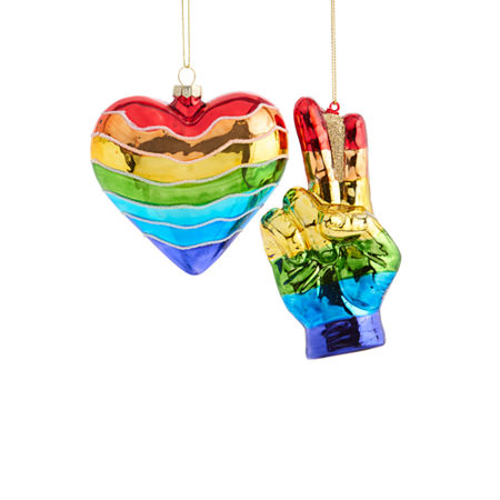 Click here for North Pole Trading Co. Rainbow Heart And Peace Set... prices