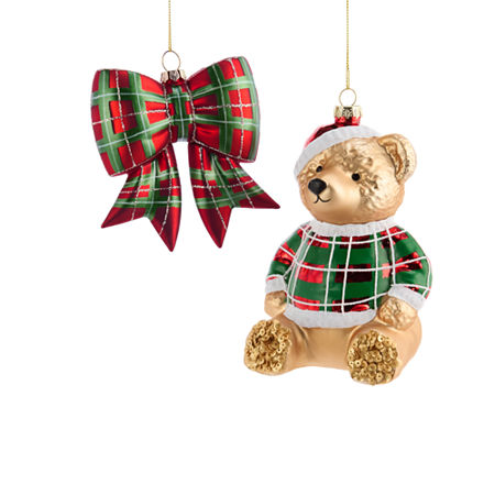 Click here for North Pole Trading Co. Bear And Bow Set 2-pc. Chri... prices