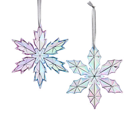 Click here for North Pole Trading Co. Iridescent Snowflake Set 2-... prices