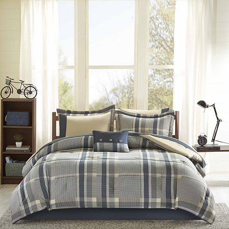 Intelligent Design Robbie 7-Pc. Comforter Set  Twin - Gray/Blue
