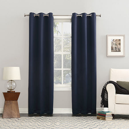 Preston Energy Saving Blackout Grommet Curtain Panel - Navy